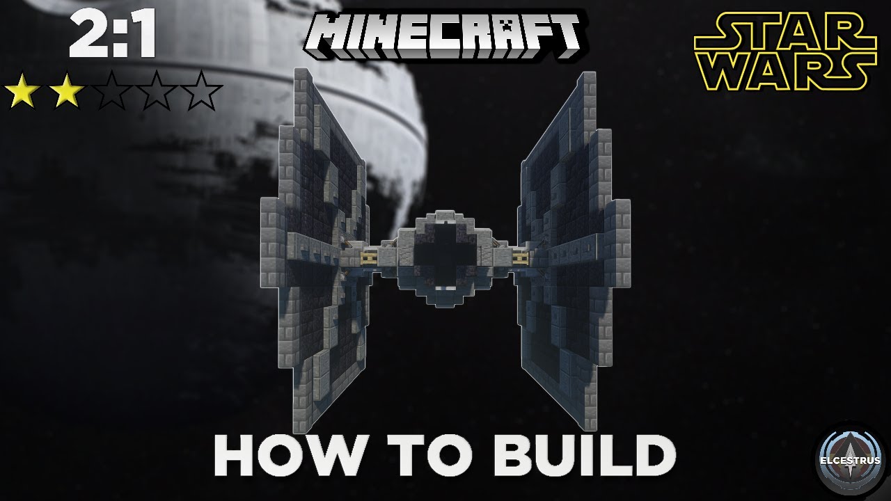 Imperial TIE/ln starfighter | Minecraft Star Wars tutorial - YouTube