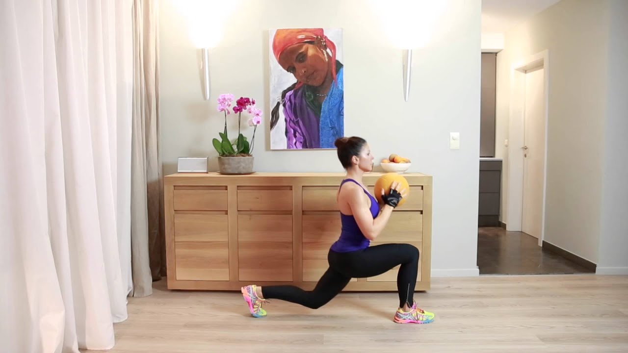 LUNGE TO WEIGHT LIFT - YouTube