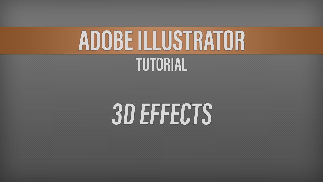 Adobe Illustrator - 3D Effects - YouTube