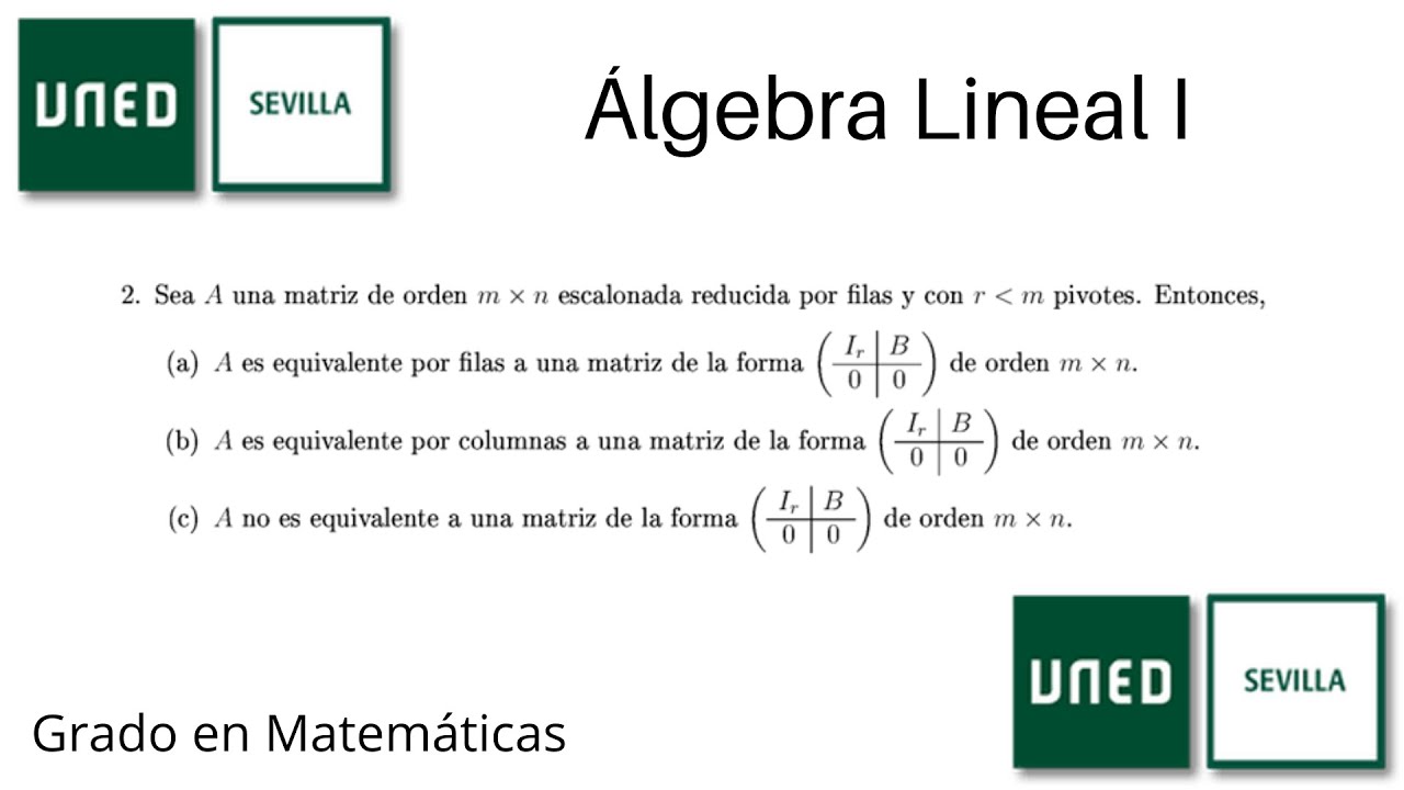 Equivalencia por filas y columnas de matrices reducidas por filas ...