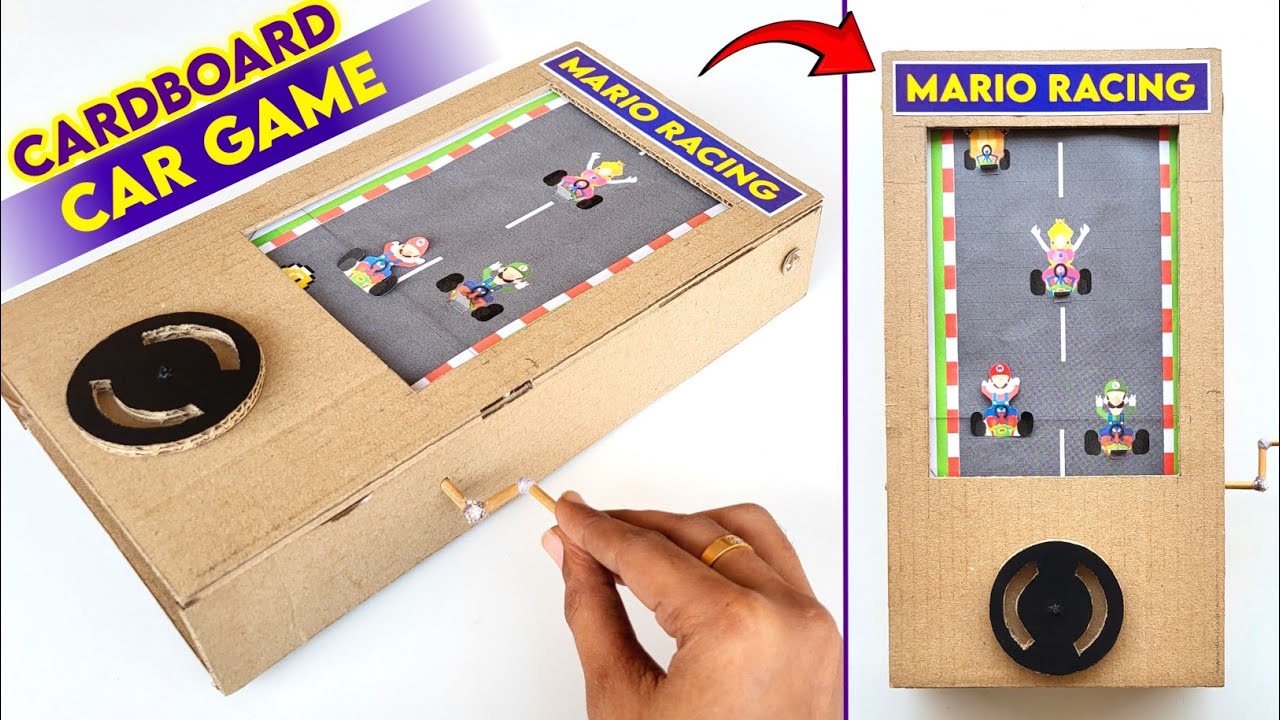 Cardboard Mario car game , New cardboard racing car game , how to make ...