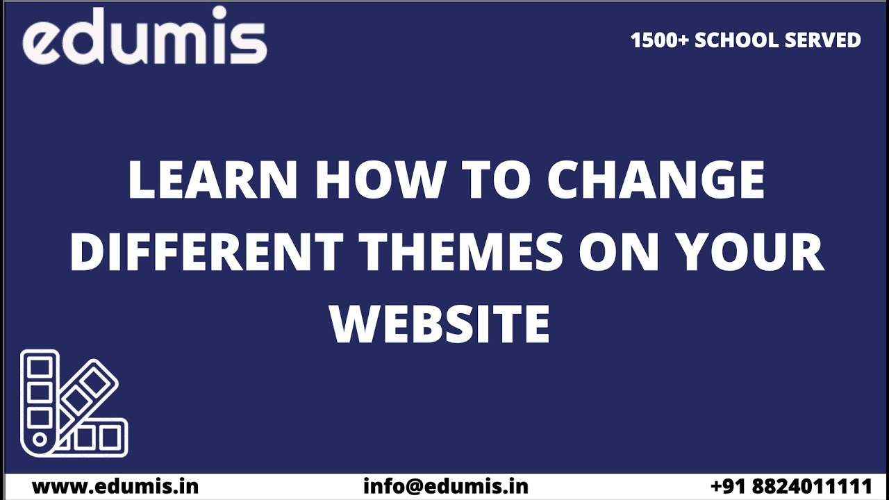 Learn how to change themes on your website - YouTube