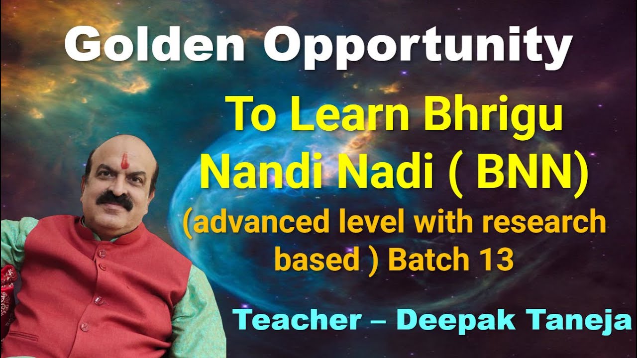 Golden opportunity to Learn Bhrigu Nandi Nadi, Batch 13| आओ भृगु नंदी ...