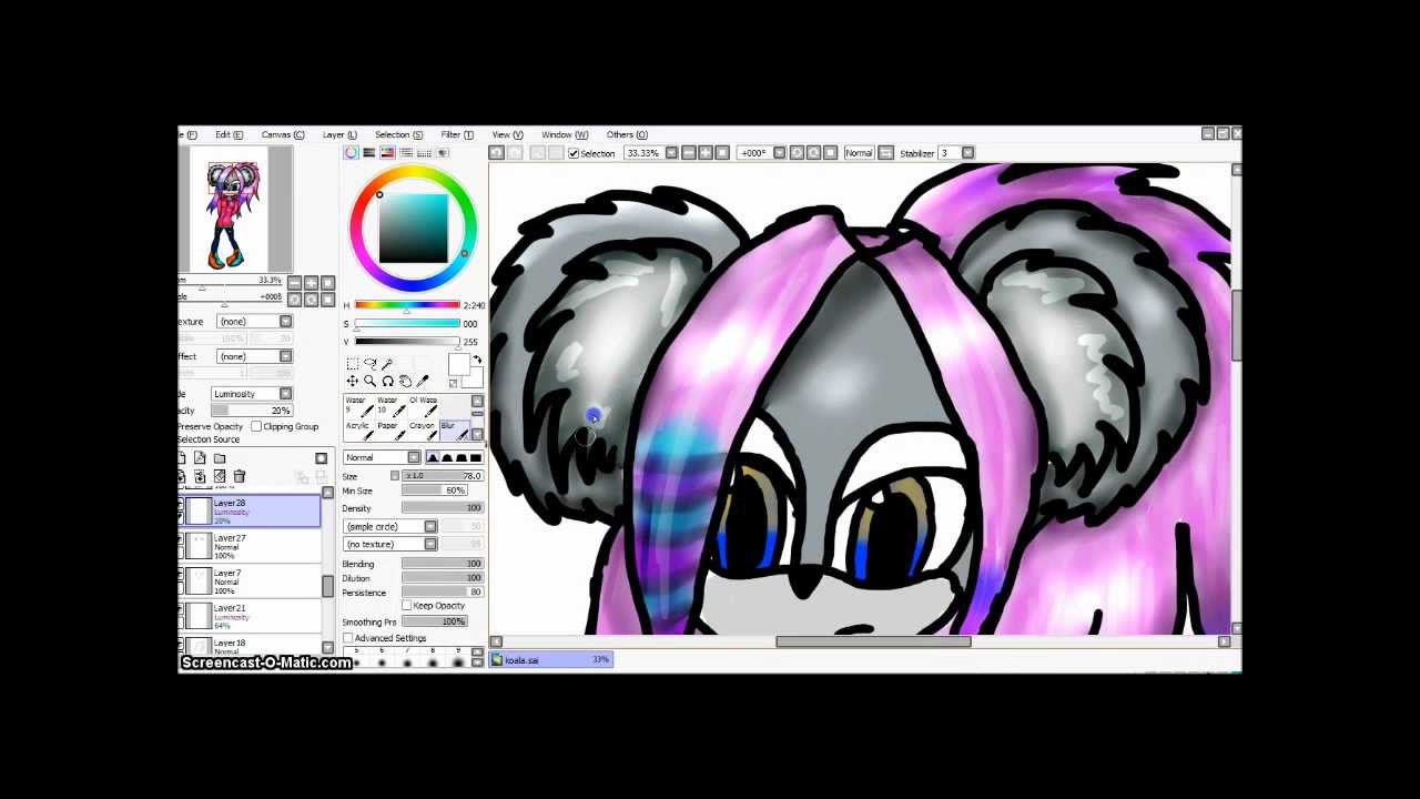 Speedpaint: My new koala oc c: - YouTube