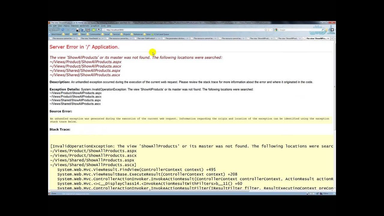 Asp Net Mvc Part 6 Controllers And Action Methods Youtube 5192