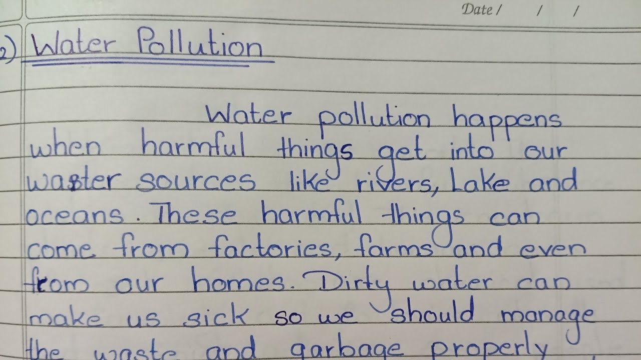 water pollution essay|| essay on water pollution|| short notes on water ...