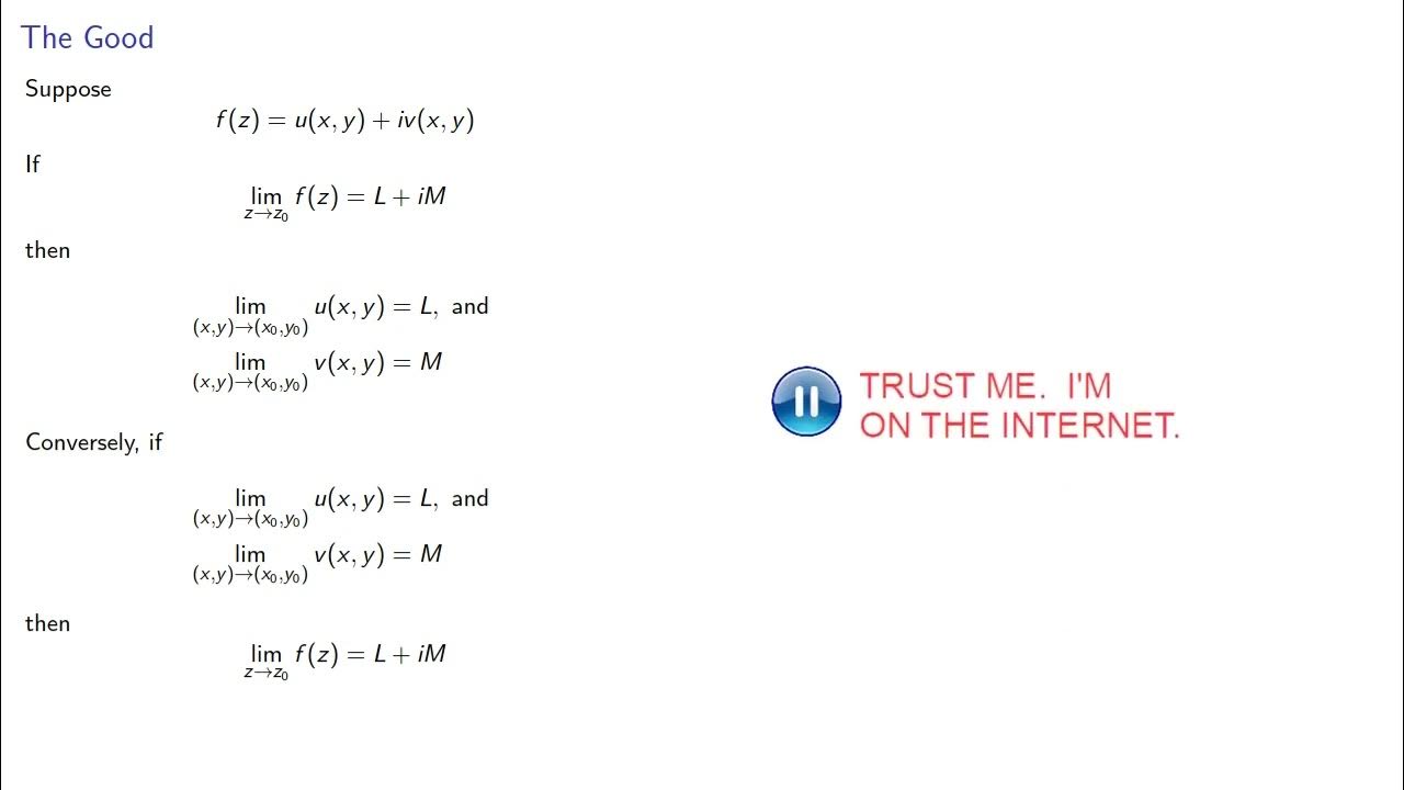 Limits of Complex Functions: Introduction - YouTube