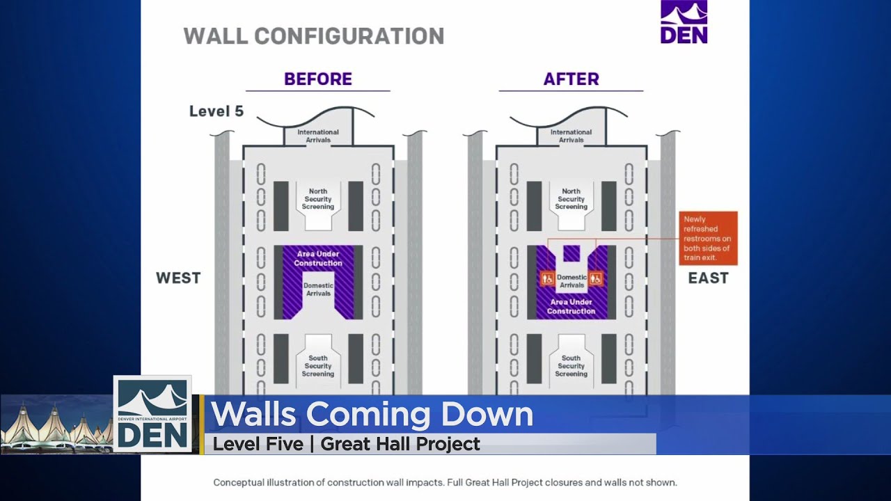 DIA: New Floors And Restrooms Opened To Public On Level 5 - YouTube