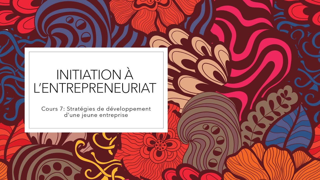Initiation à l'Entrepreneuriat. Cours 7: Stratégies d'Entreprise - YouTube