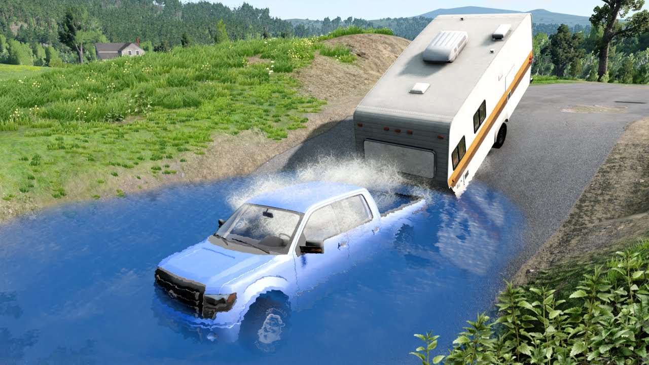 Mobil vs Deep Water #1 beamng drive - YouTube