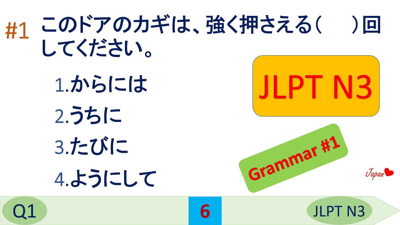 JLPT N3 Grammar Questions and Answers | Sample JLPT Questions and ...