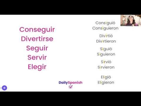 Conjugación de Verbos Irregulares en Pretérito Indefinido / Verbs in ...