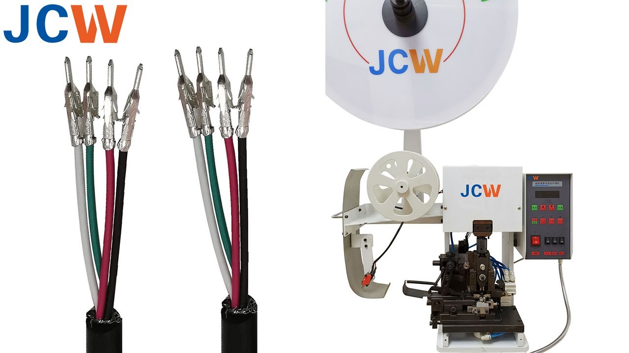 Semi-automatic Wire Stripping and Crimping Machine(JCW-2TD) - YouTube