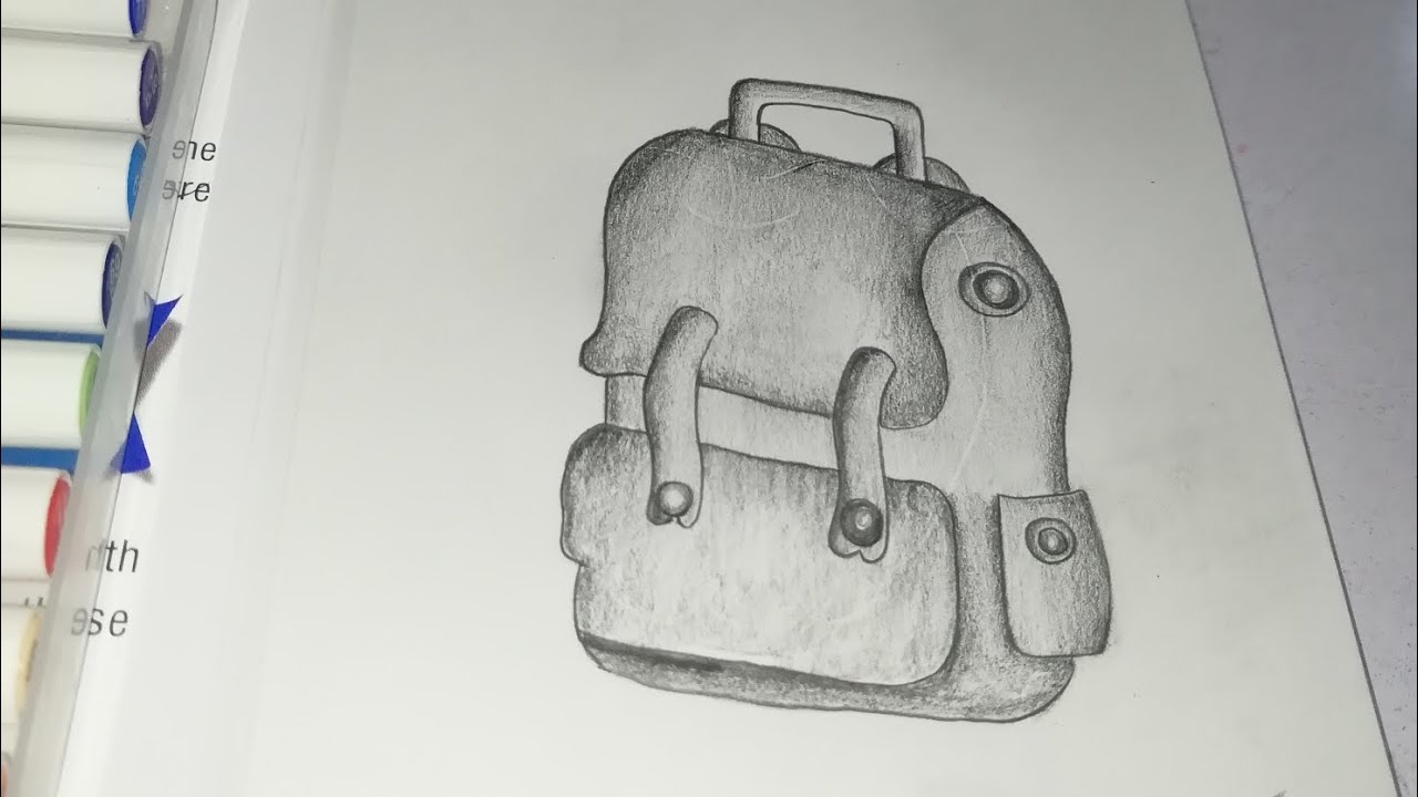 how to draw Bag with pencil for beginners LeeEE arts - YouTube