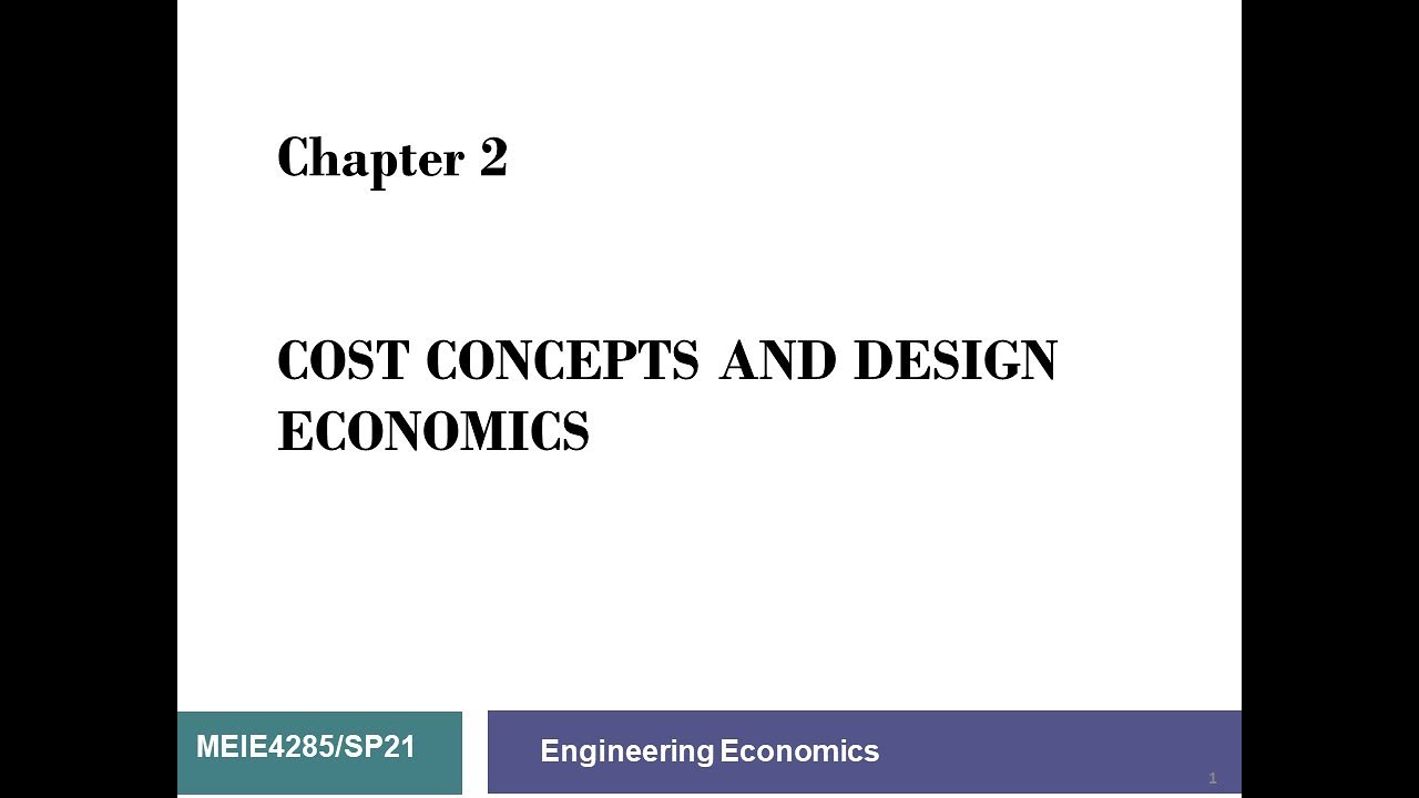 007 - Engineering Economy Cost Concepts and Design Economics Part 5 ...