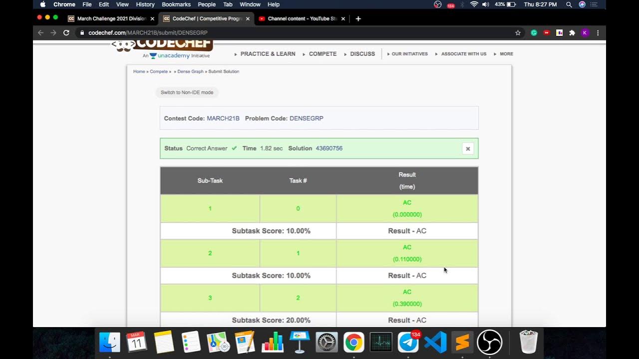 Dense Graph || DENSEGRP || CodeChef Long Challenge || March Long challenge || Full solution ...