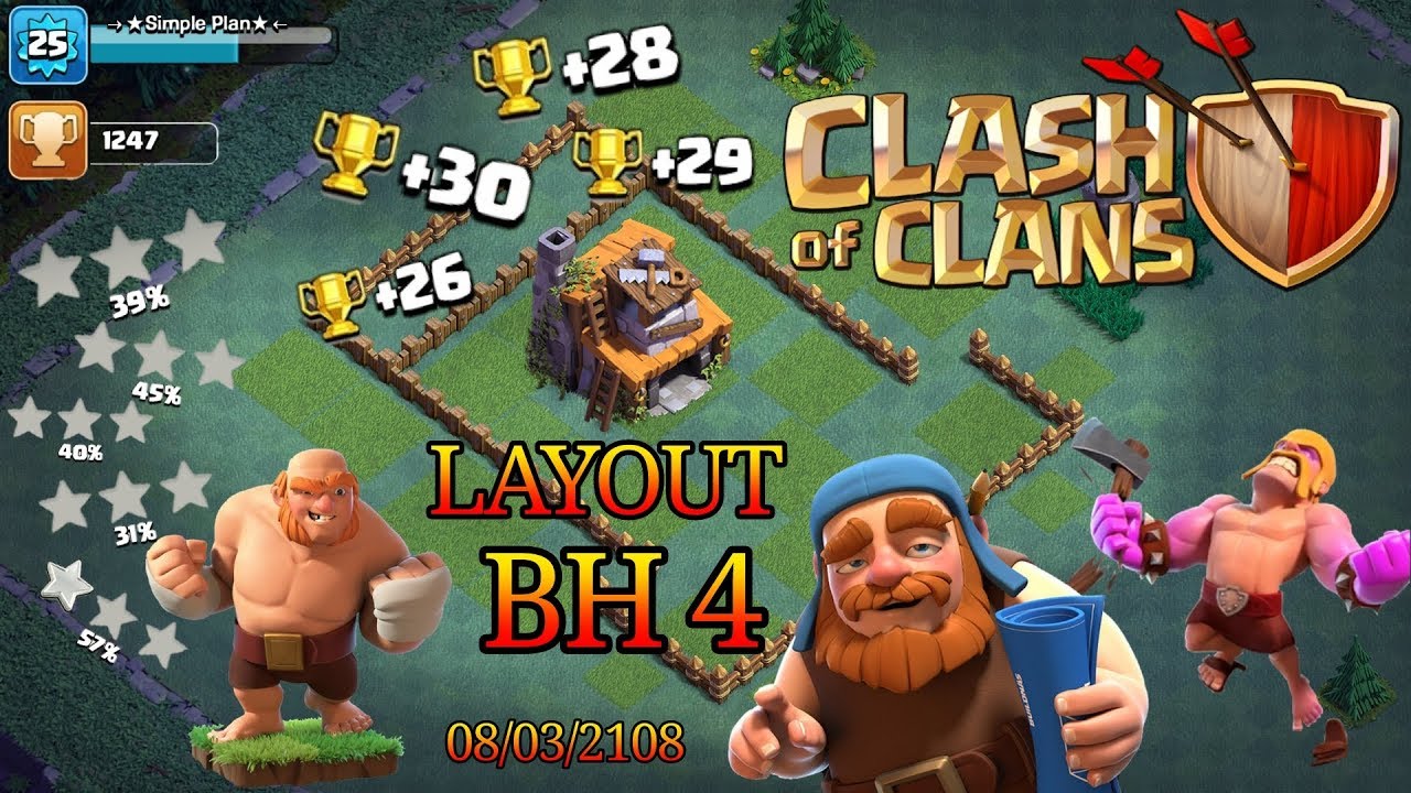 Layout BH 4 - Clash Of Clans - "Um dos melhores" - YouTube