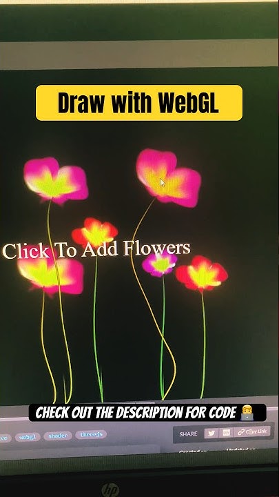Draw with WebGL Flowers #tutorials #coding #shorts - YouTube
