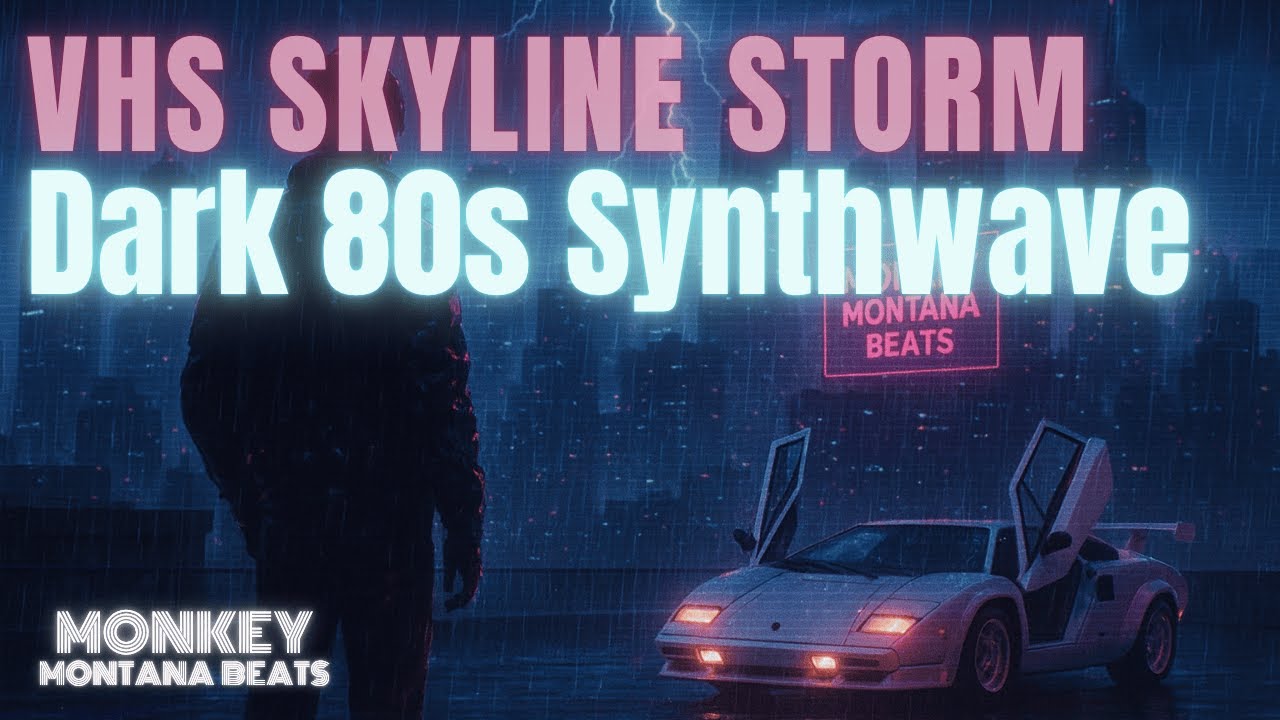 VHS Skyline Storm — Dark 80s Synthwave • Neon Rain • Analog Textures ...