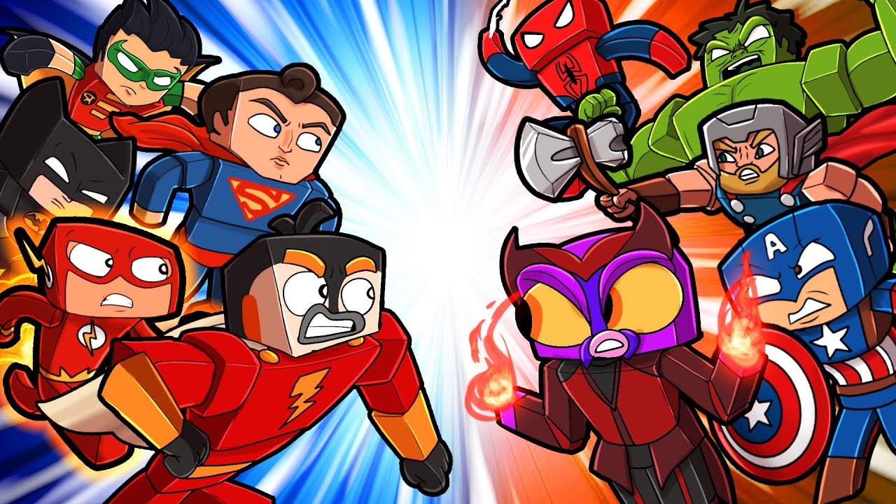 Marvel vs DC - SUPERHERO MAP WARS! (Minecraft) - YouTube
