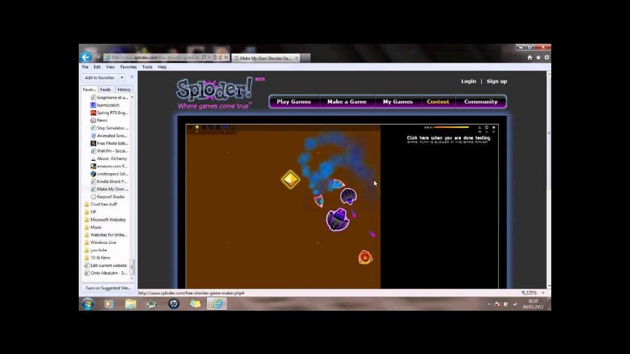 Easy game making software. Quickest way to make a game - simple demo of SPLODER - YouTube