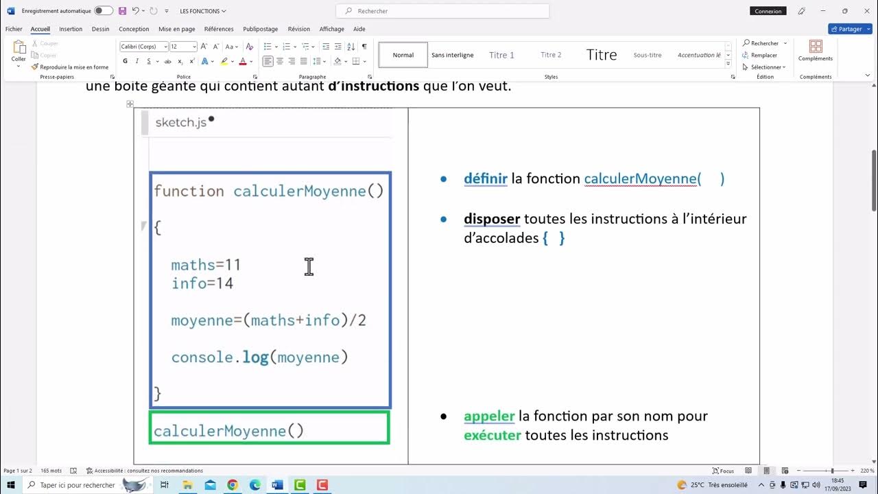 1.2 fonction en javascript - YouTube