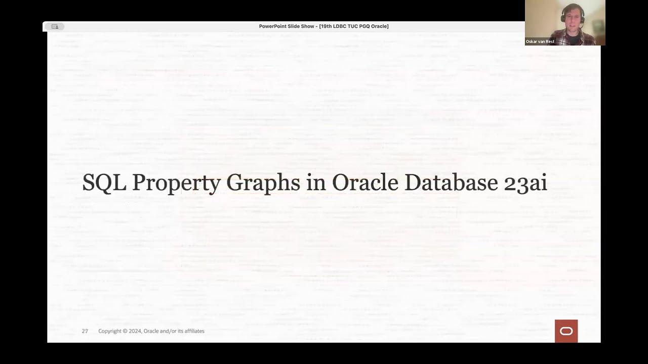 The SQL/PGQ Standard and its support in Oracle Database 23ai - YouTube