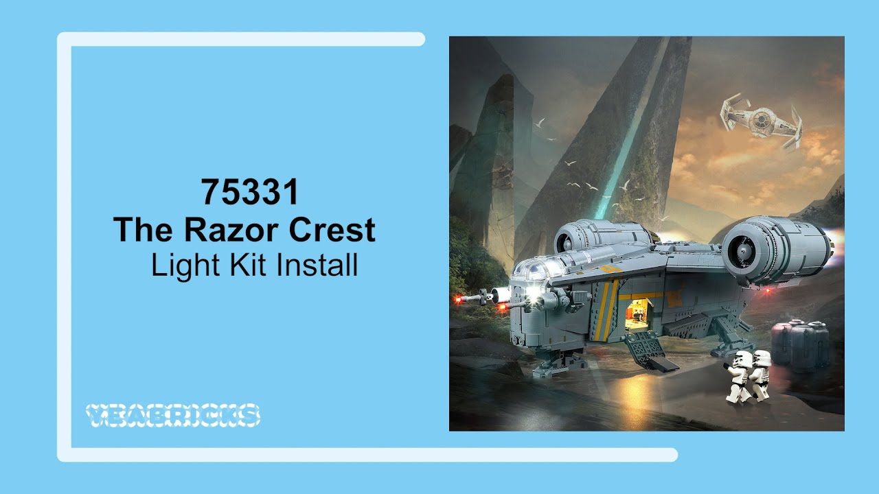 Yeabricks Light kit Install in the Lego The Razor Crest 75331 - YouTube