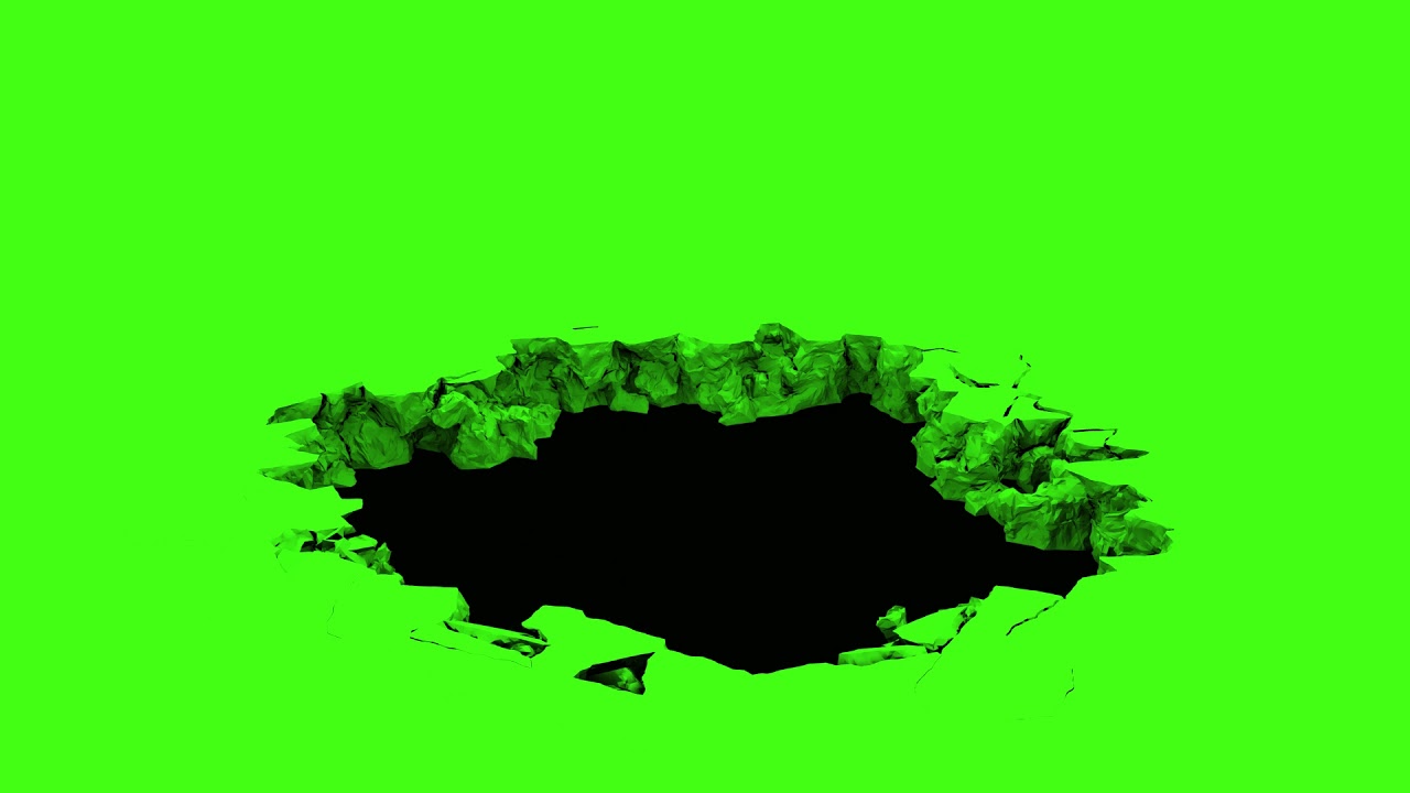 Ground Collapse Green screen - YouTube