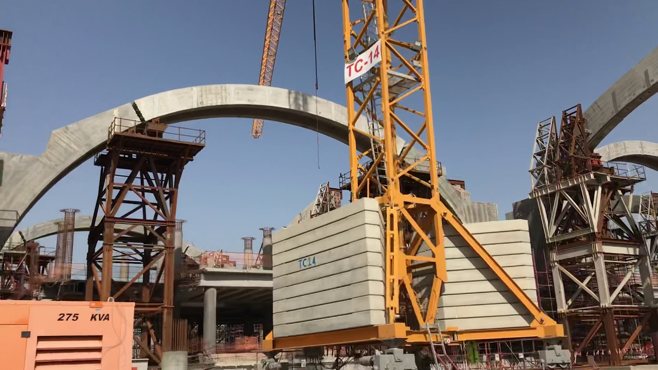 RAK steel fabrication work at airport - YouTube