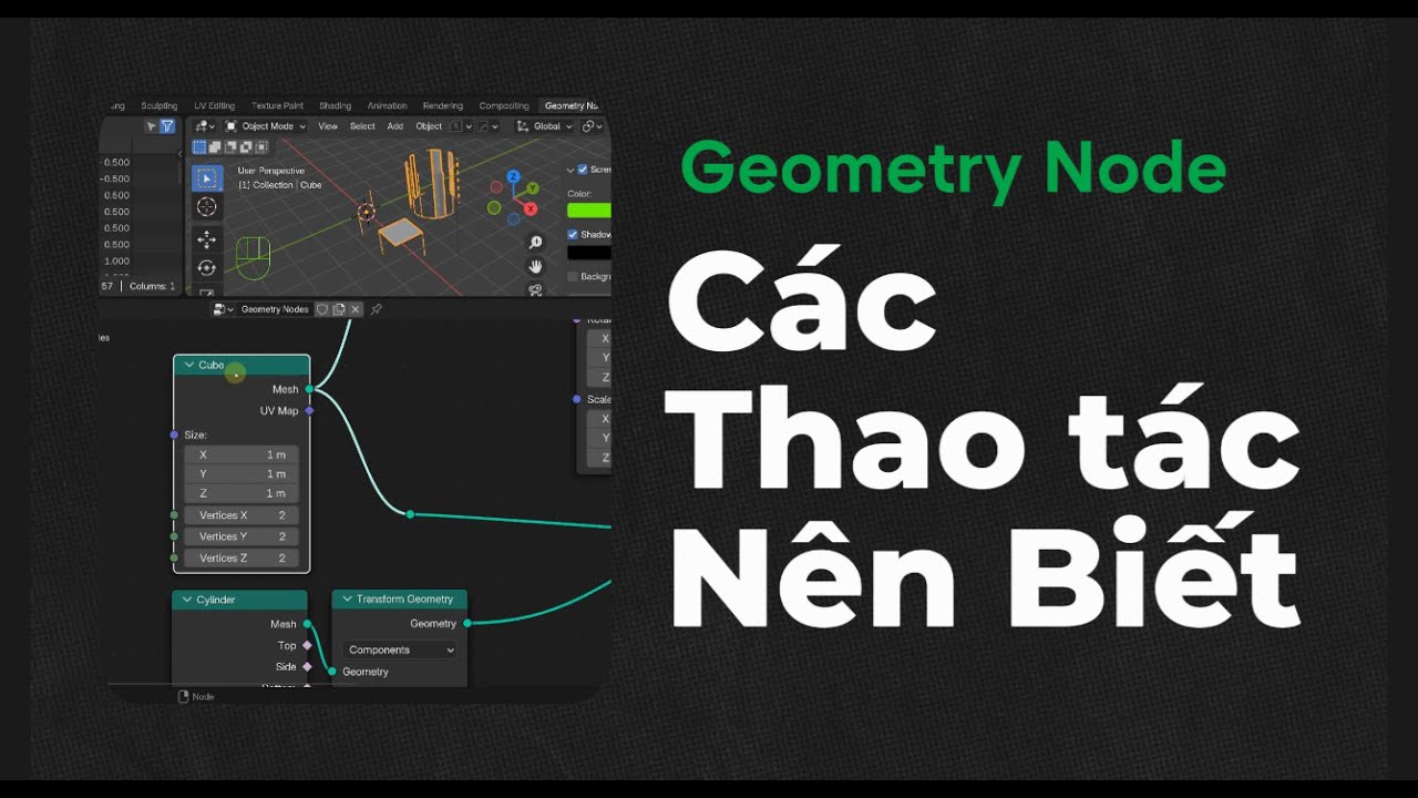 Các thao tác nên biết khi dùng Geometry Node - YouTube