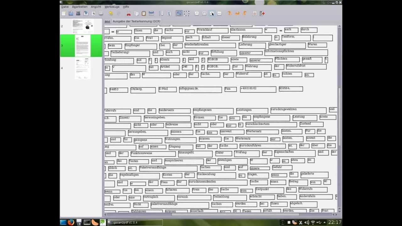 Gscan2pdf Dokumenten-Scan und Archivierungsprogramm für Linux - YouTube