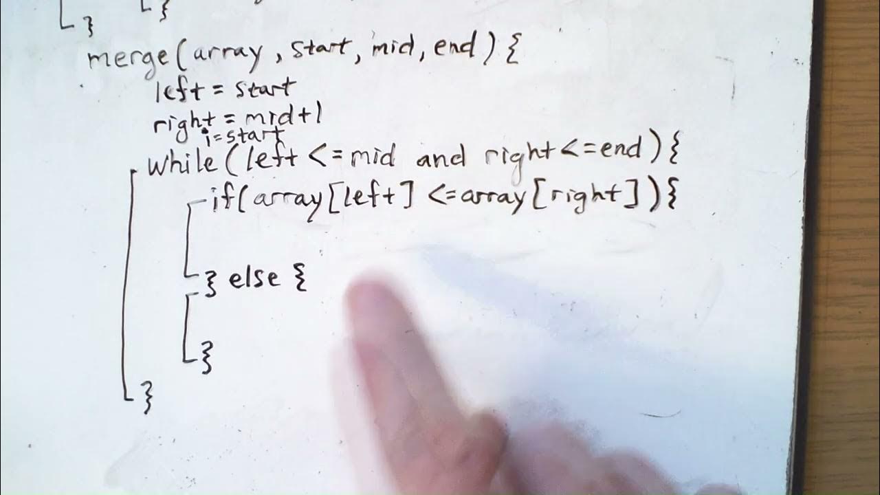 Implementing Mergesort in Pseudocode - YouTube