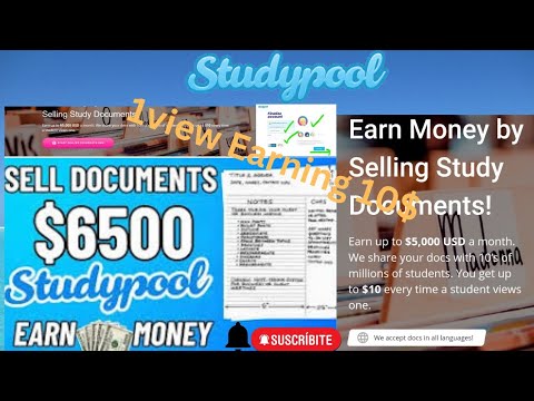 How to earn money study pool|| website: studypool. com sell document ...