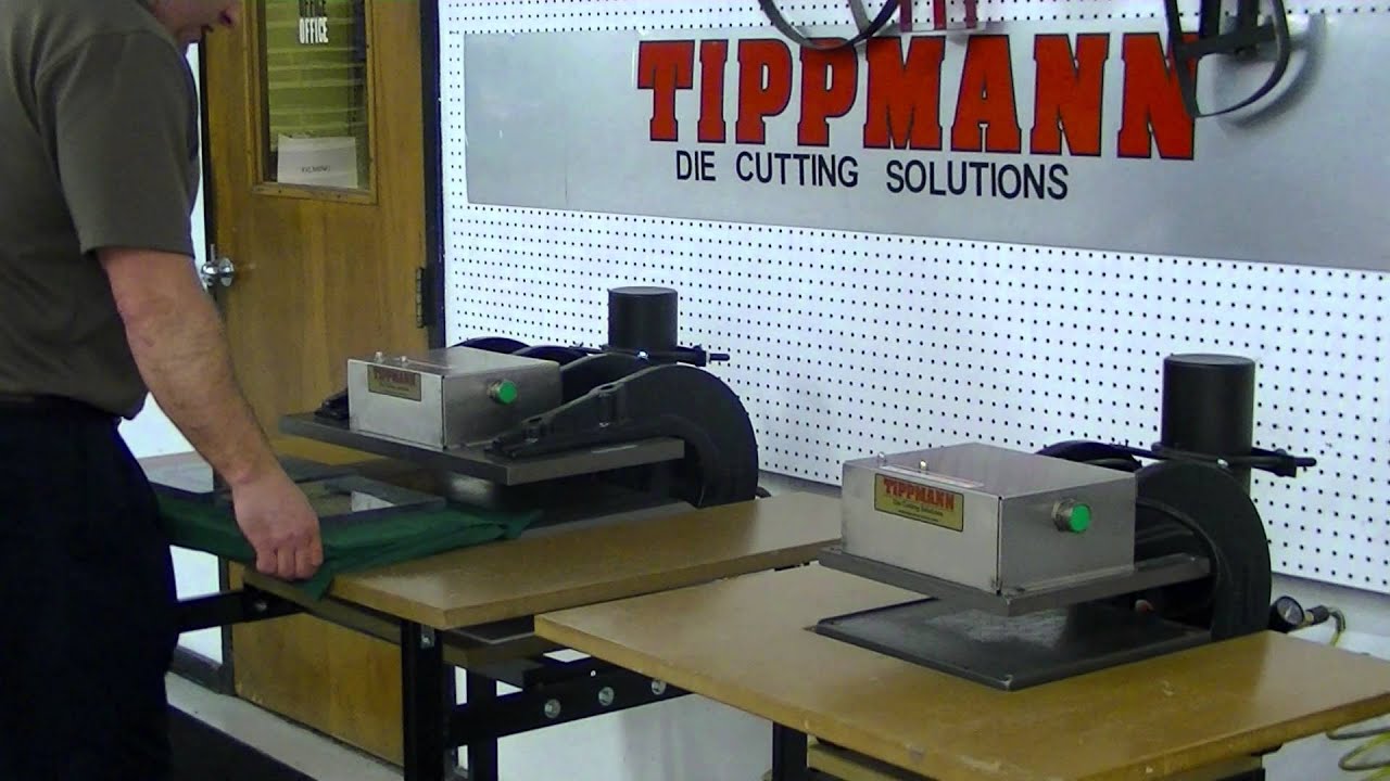 Tippmann Clicker 1500 steel rule die cut press cutting with a steel ...