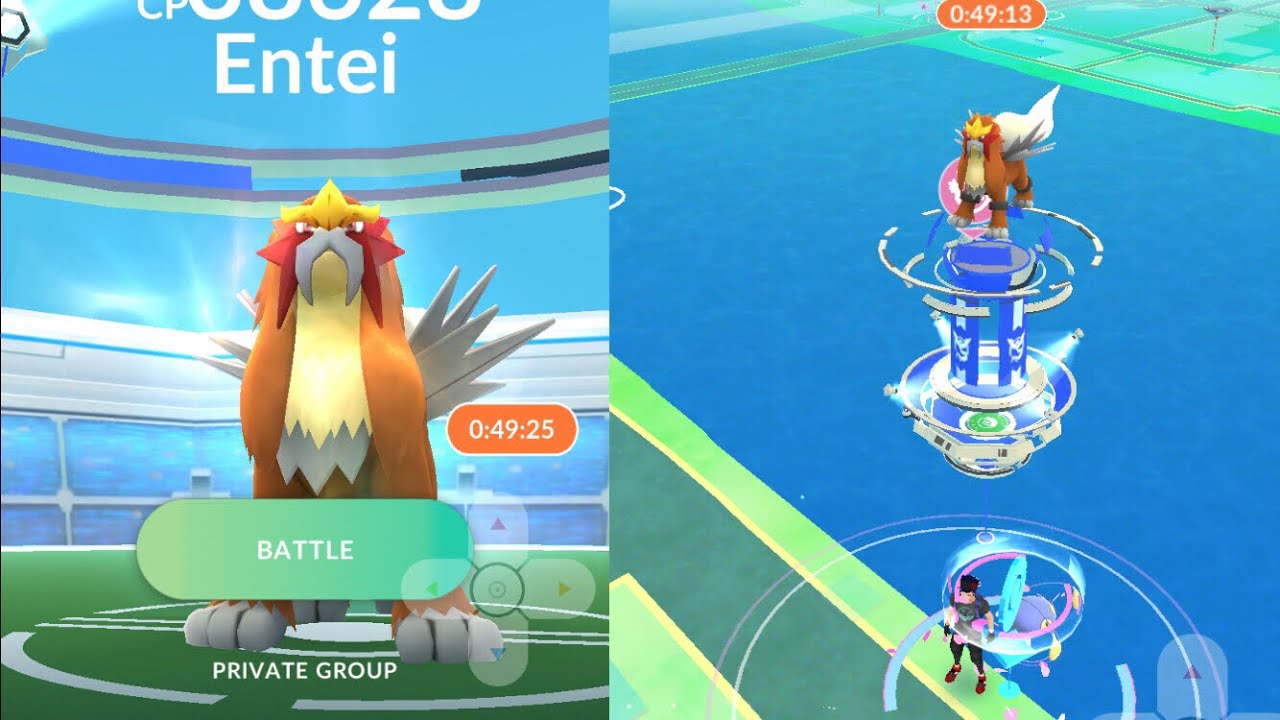 POKEMON GO - CATCHING ENTEI LEGENDARY POKEMON GEN 2 LEGENDARY RAID BOSS ...