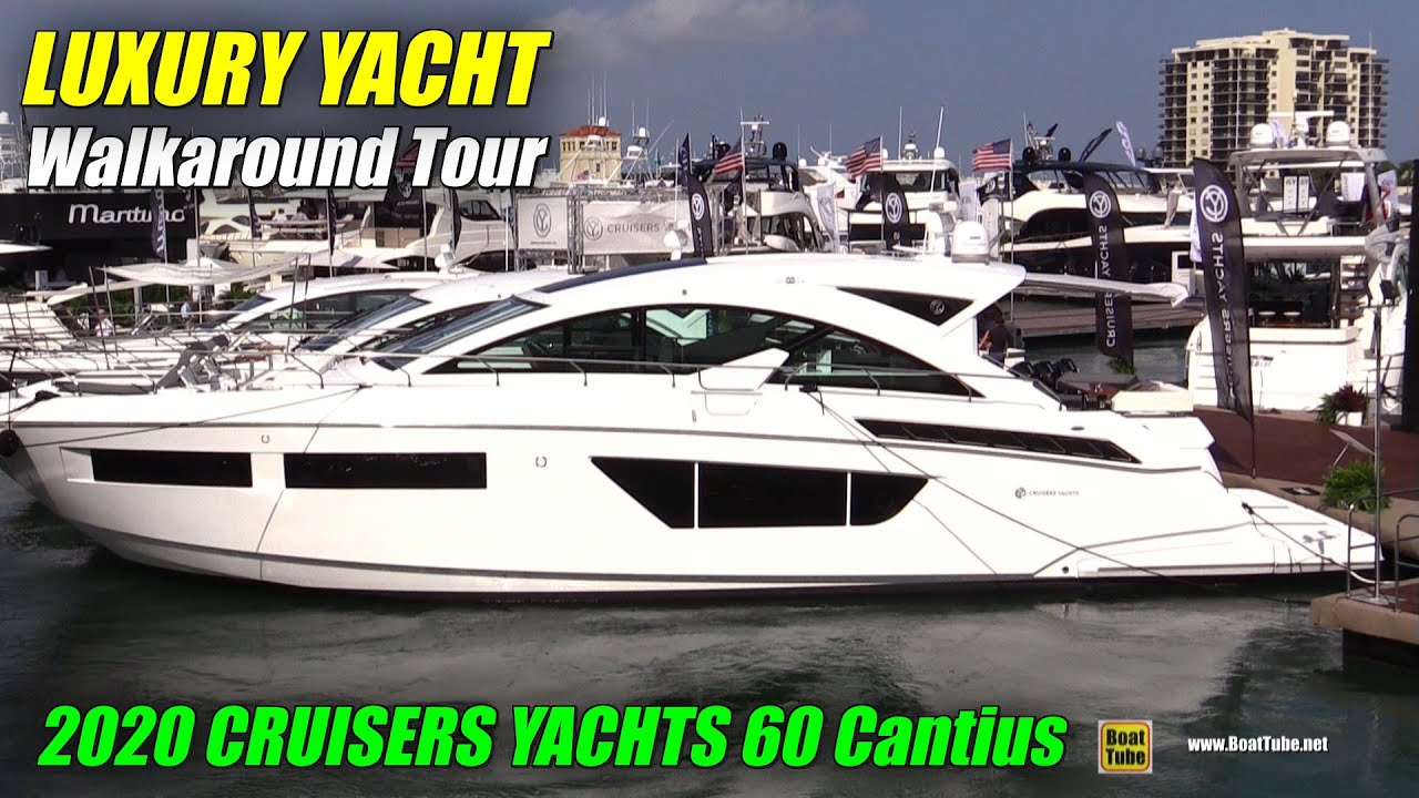 2020 Cruisers Yachts 60 Cantius Luxury Yacht - Walkaround Tour - 2020 ...