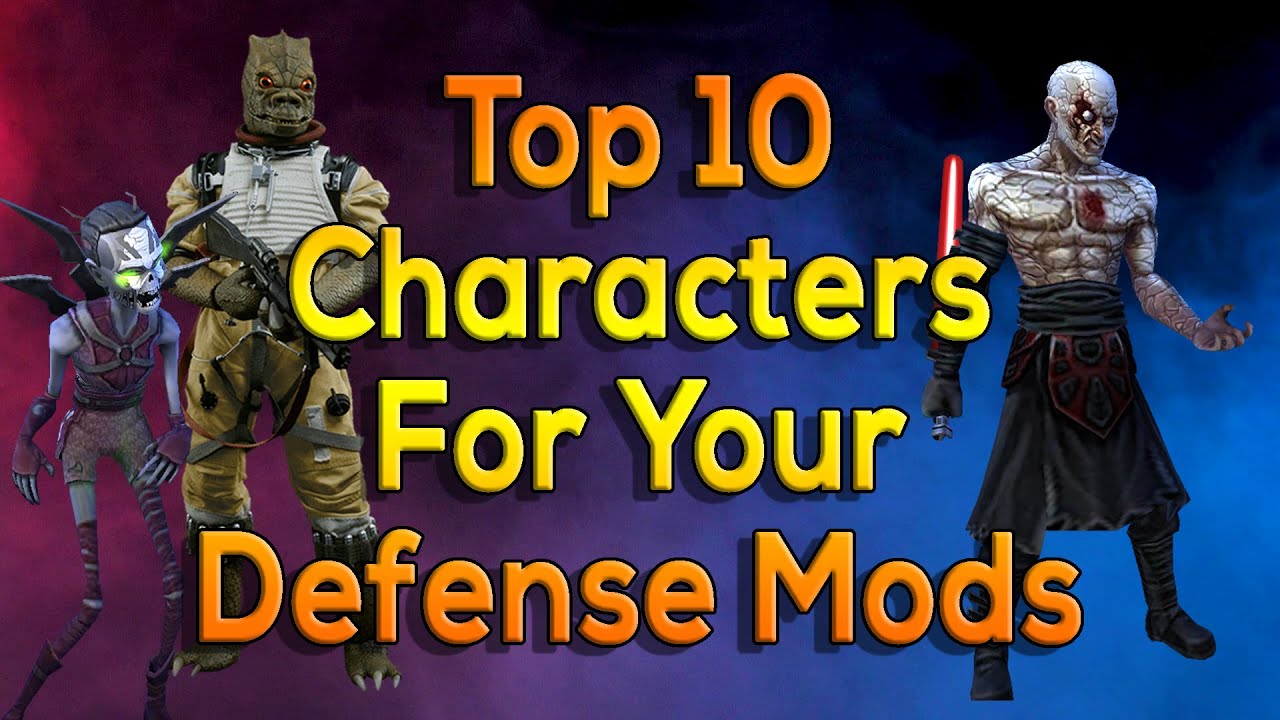 Top 10 Characters For Your Defense Set Mods - YouTube