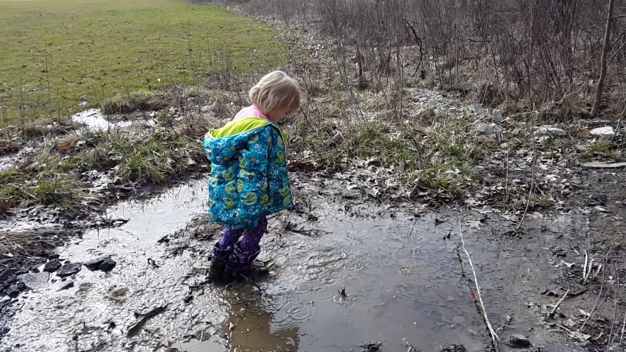 water mud puddle exploring in FULL HD 4K - YouTube