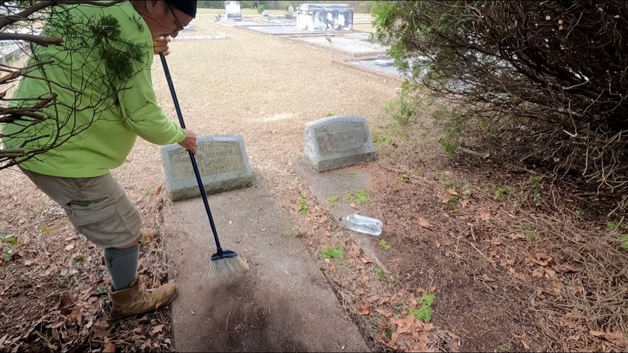 CLEANING UP OVERGROWN GRAVES IN 140 YEAR OLD CEMETERY - YouTube