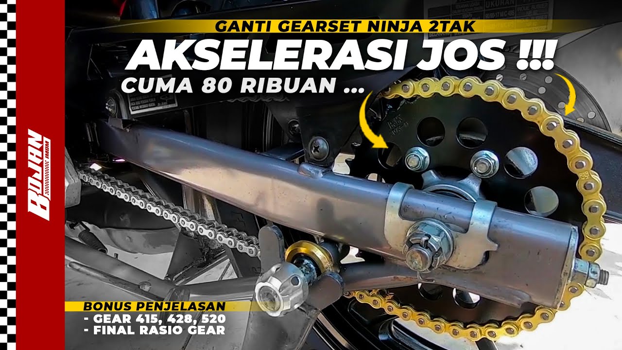 GEAR SET NINJA RR HARIAN TOURING ‼️ FINAL RASIO GEAR NINJA 2TAK | 415 ...