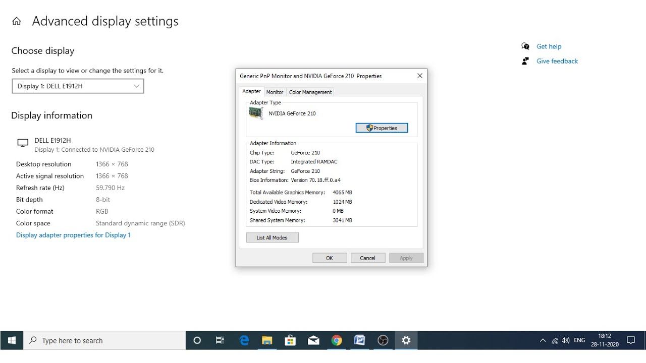 How To check Your Graphic Card In Windows 10 - YouTube
