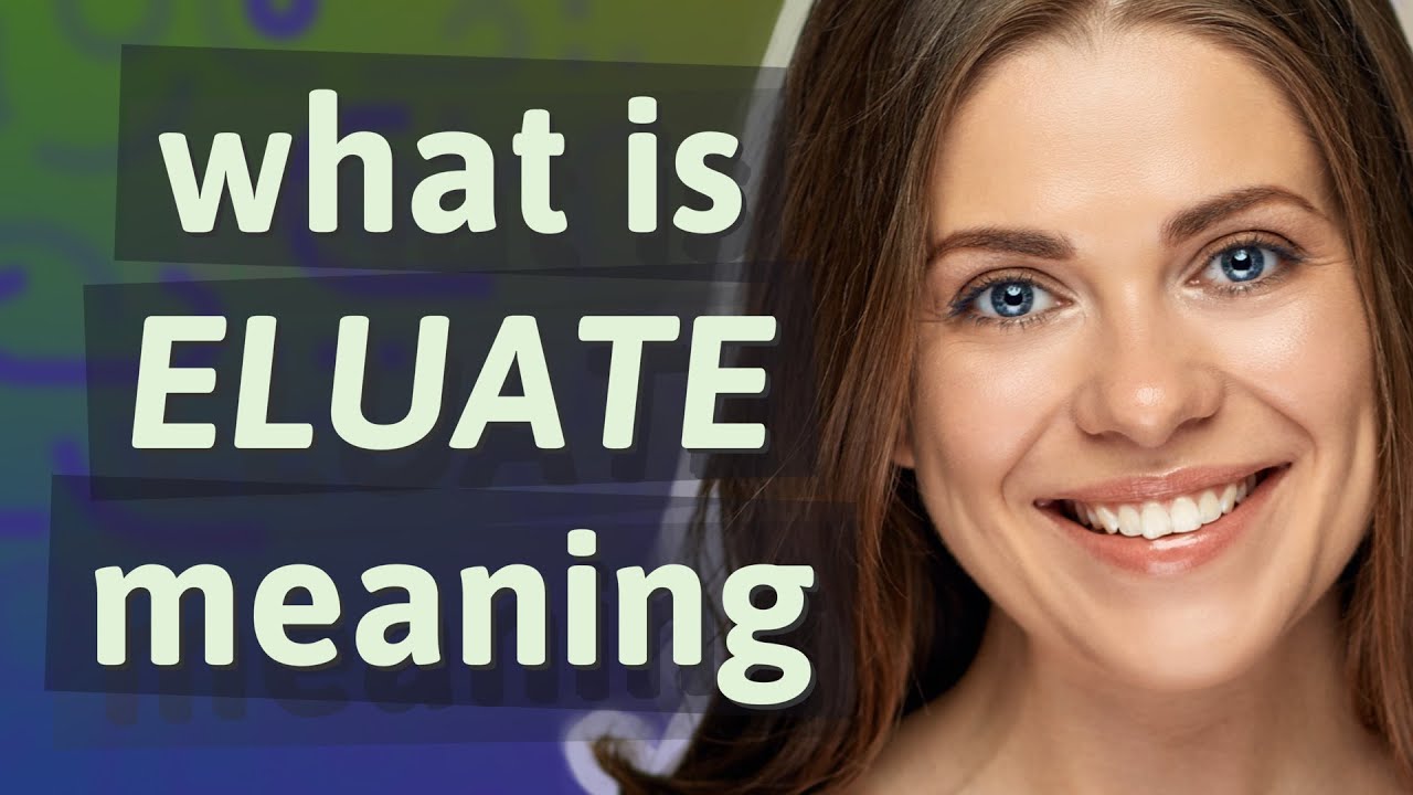 Eluate | meaning of Eluate - YouTube