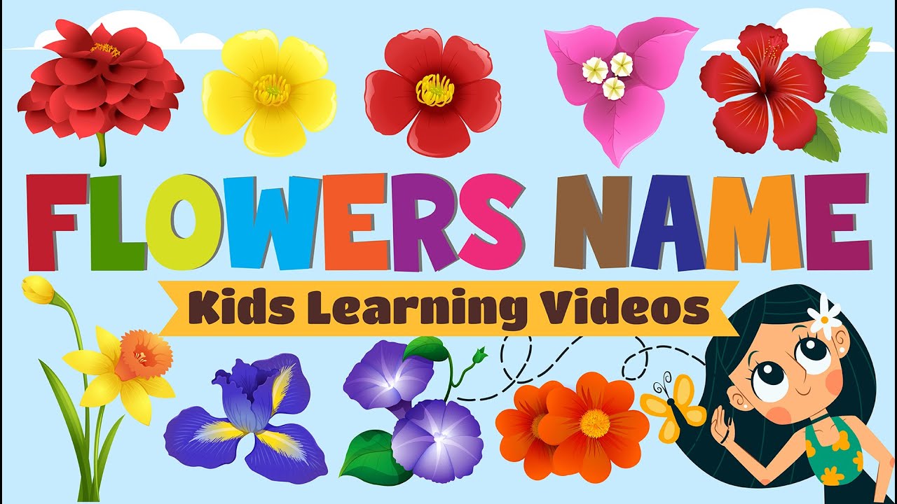 Flowers Name | Learn Flower Names for Kids | 20 Easy Flower Names for ...