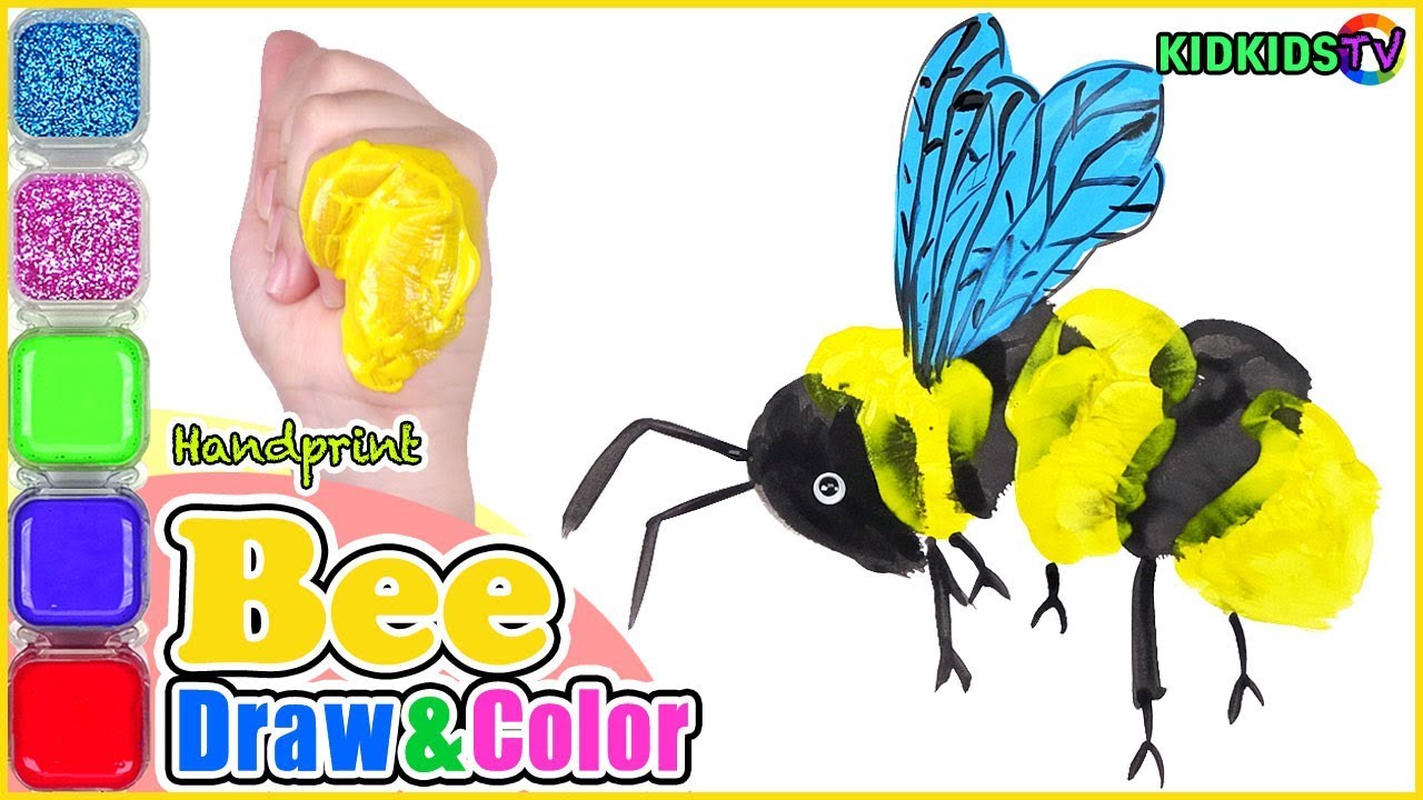 How to make Handprint Animal ⎮ Handprint honey bee craft ⎮ Craft Idea ...
