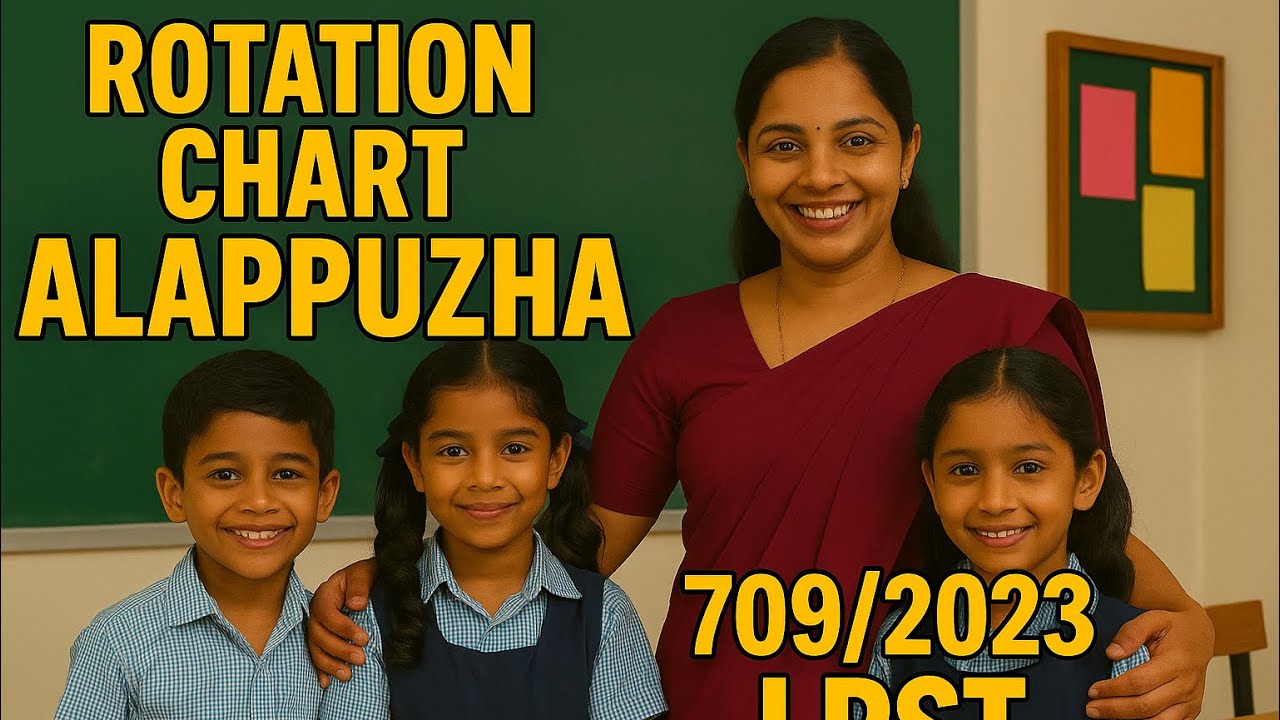 KERALA PSC LPST 709/2023 ALAPUZHA ROTATION CHART - YouTube