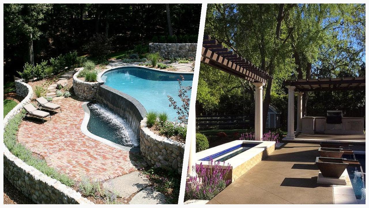 75 Beautiful Black Concrete Paver Pool Design Ideas #575 🖤 - YouTube