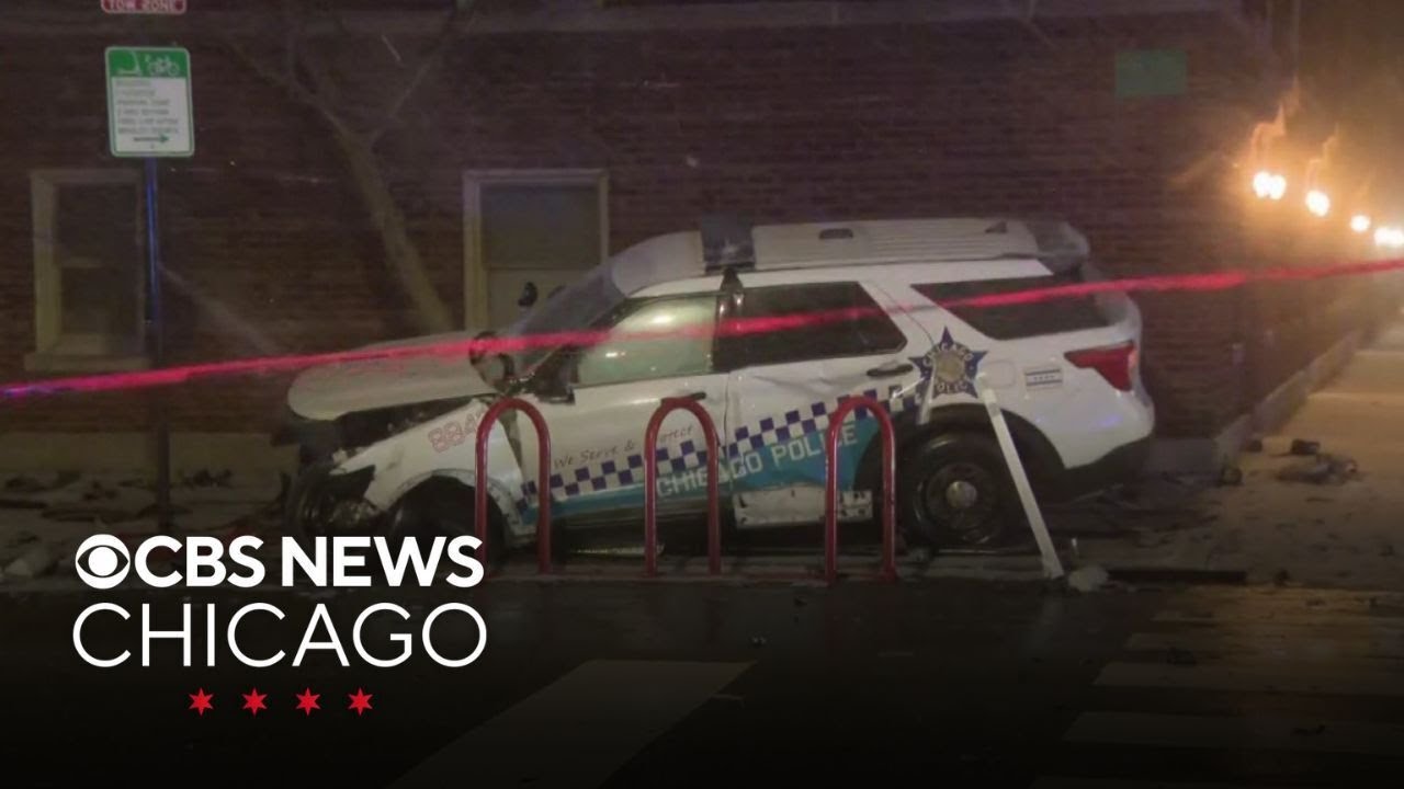 2 Chicago police officers injured when stolen vehicle hits squad car ...