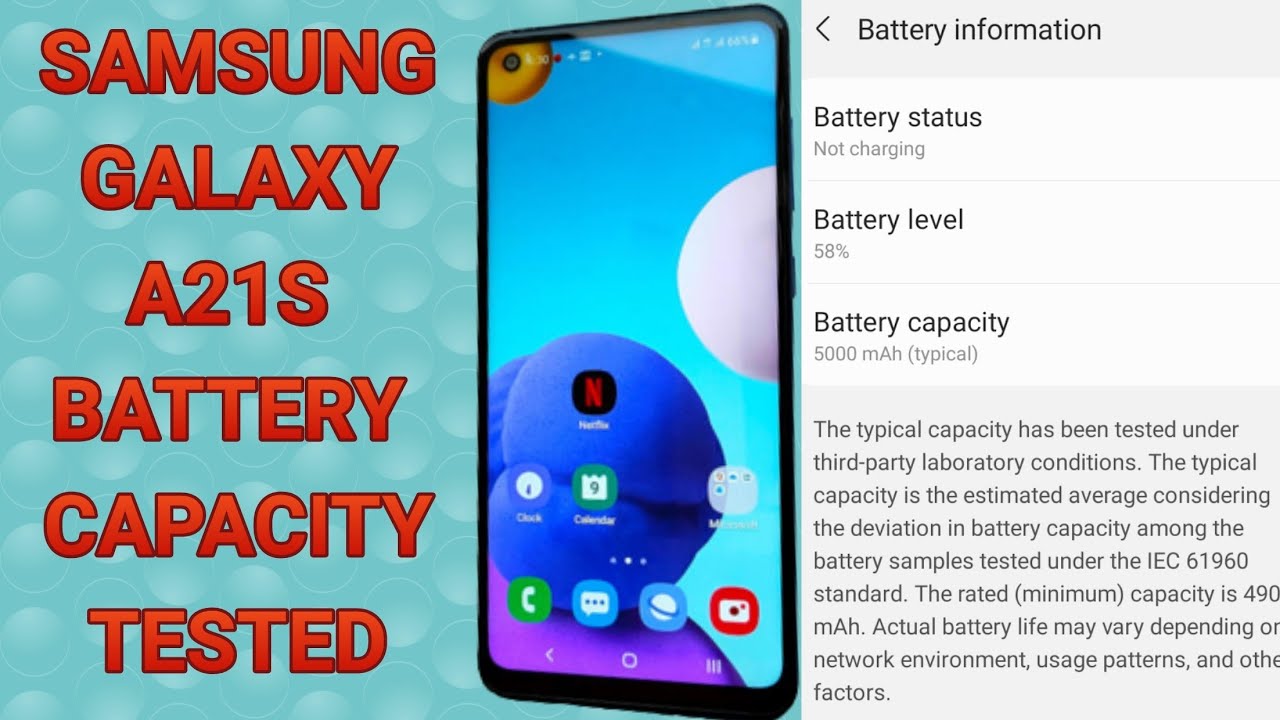 SAMSUNG GALAXY A21S BATTERY CAPACITY TESTED - YouTube