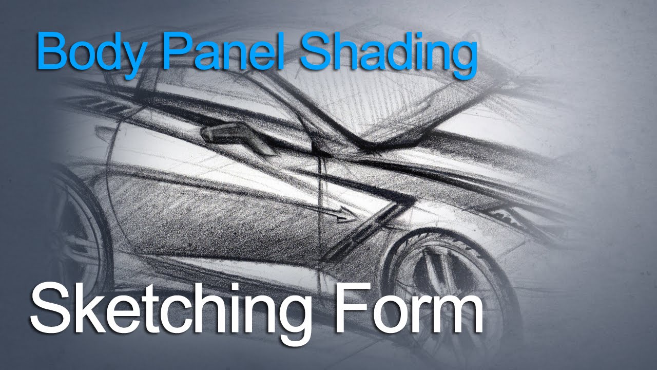 Crosshatching - Sketching and Shading Automotive Side Panels - YouTube
